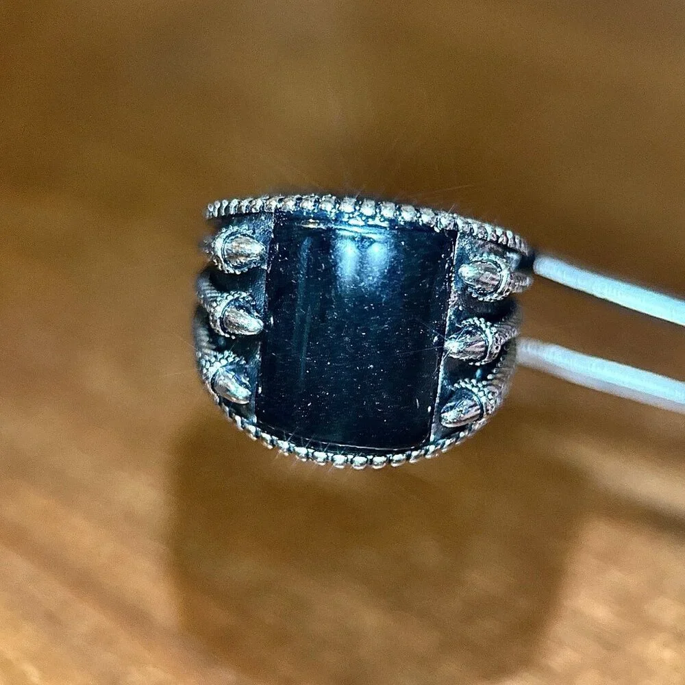 Jewelry | Black Stone Claw Ring | Poshmark
